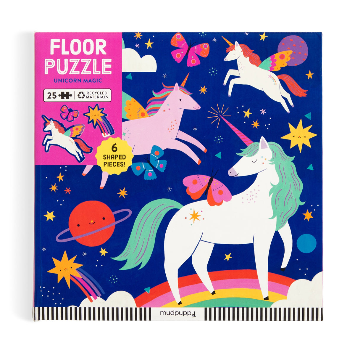 Unicorn Magic 25 Piece Floor Puzzle with Shaped Pieces – Mudpuppy