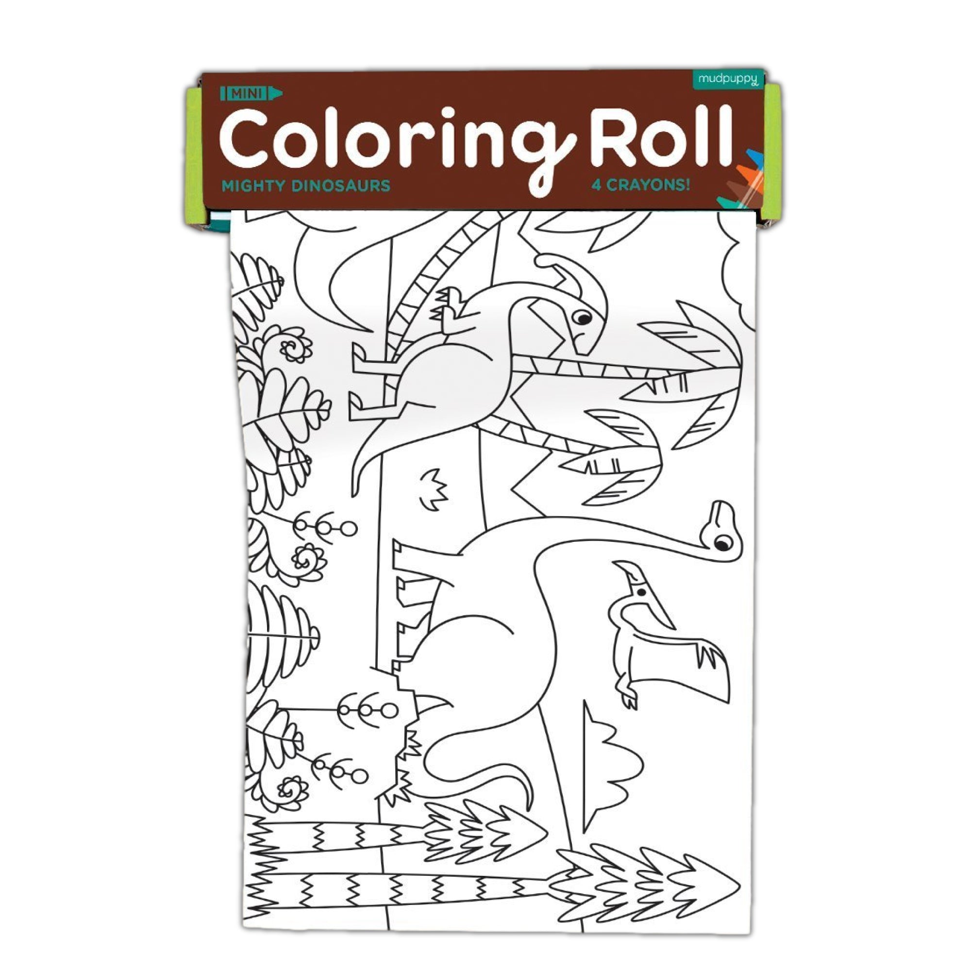 Mighty Dinosaurs Mini Coloring Roll - Mudpuppy
