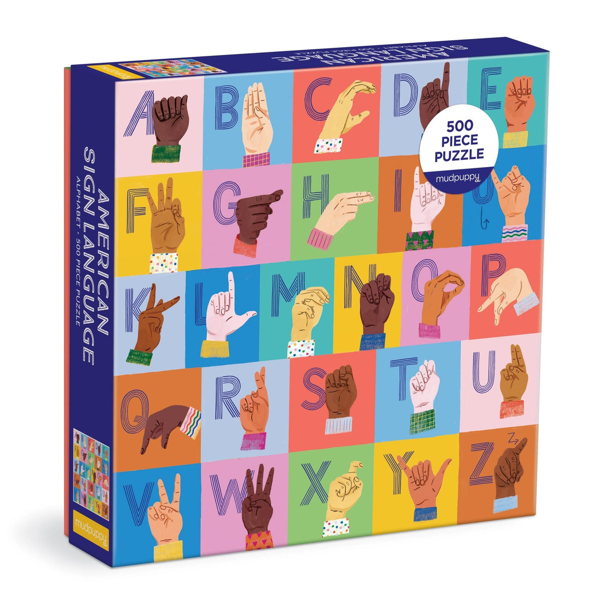 American Sign Language Alphabet 500 Piece Family Puzzle - Mudpuppy