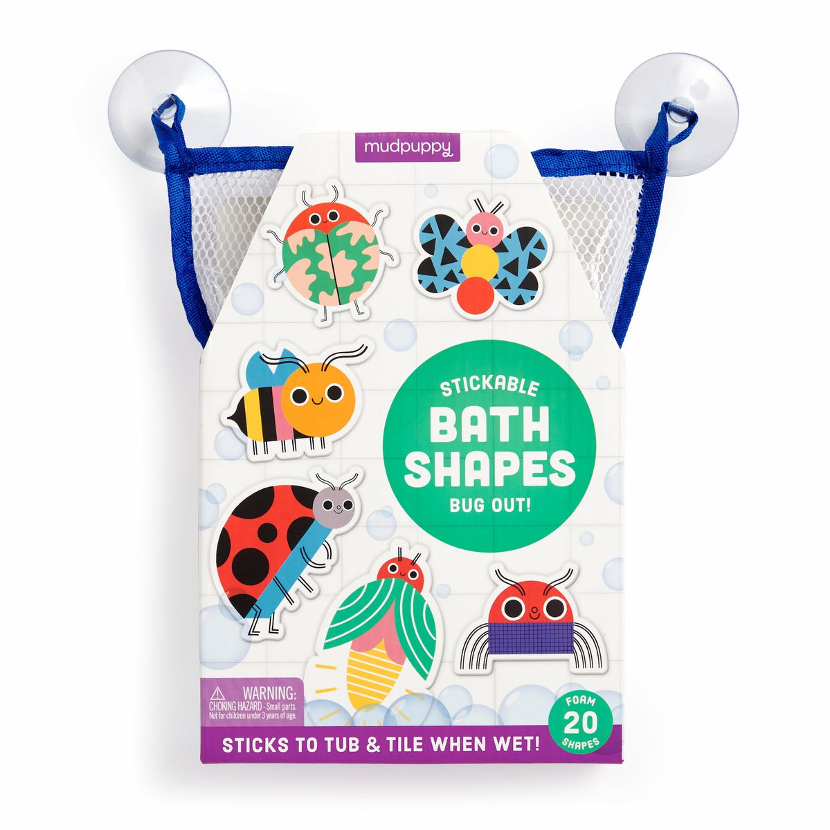 Bug Out! Stickable Foam Bath Shapes - Mudpuppy